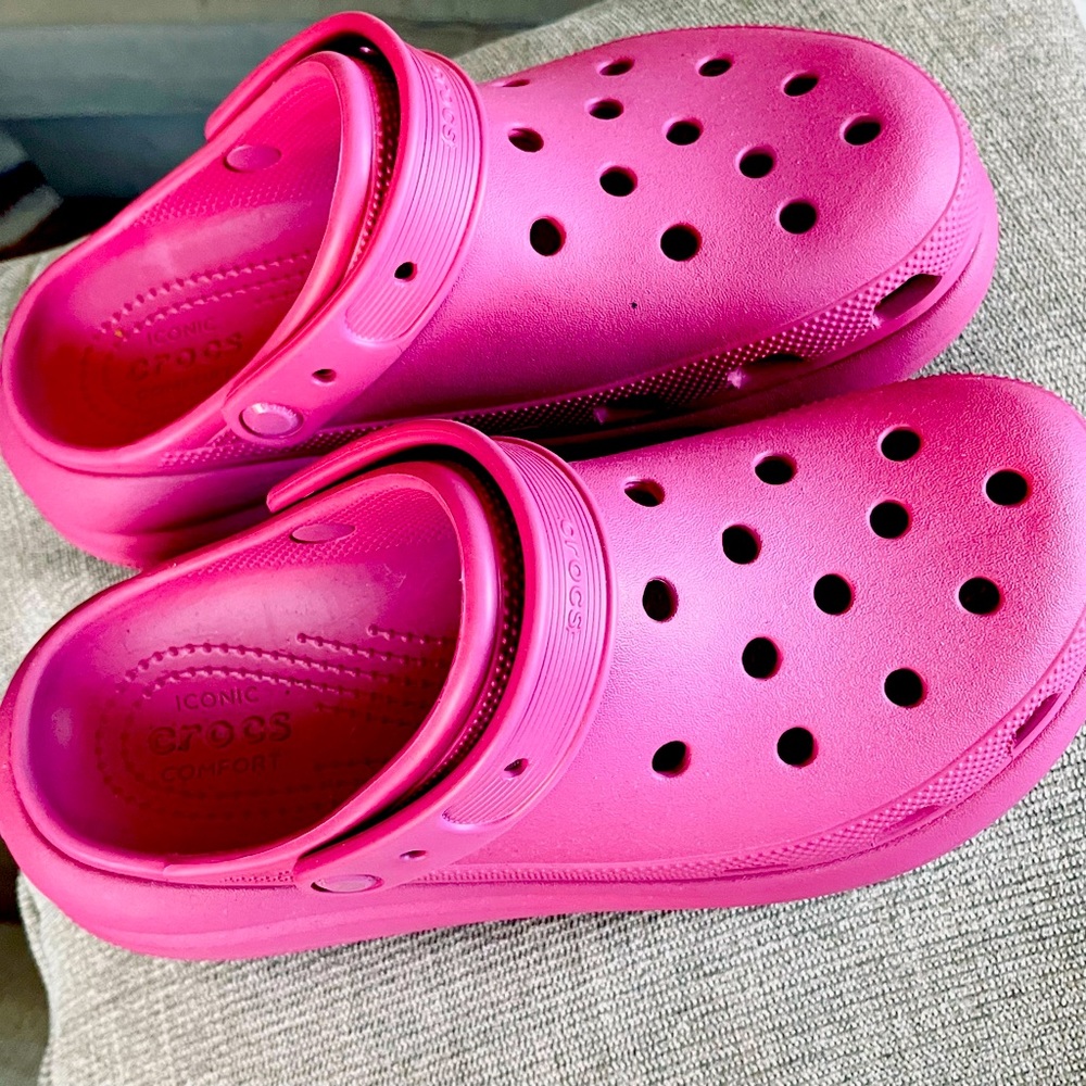 Pink Platform Crocs - Gem